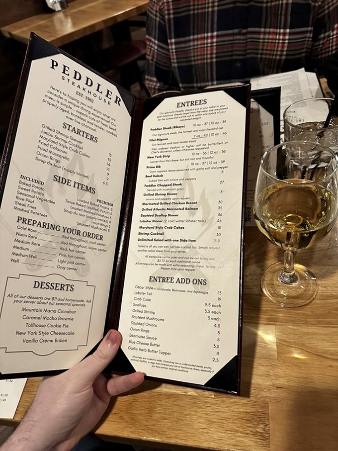 A menu that doesn't need fancy fonts or flowery descriptions&mdash;just the straightforward promise of carnivore heaven in black and white.