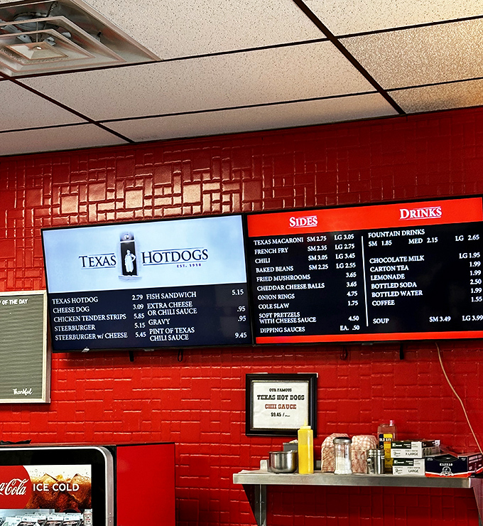 The menu board tells you everything you need to know&mdash;this place isn't trying to reinvent the wheel, just perfect it one hot dog at a time.