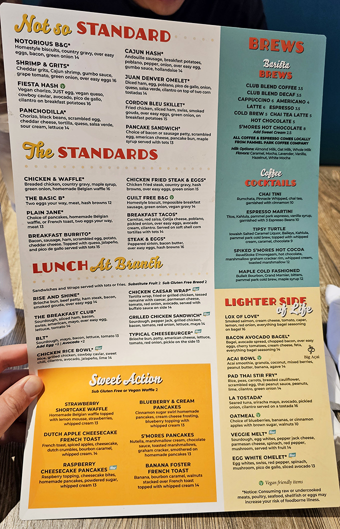 The menu reads like a love letter to breakfast rebels everywhere. Shrimp and grits for breakfast? Absolutely revolutionary.