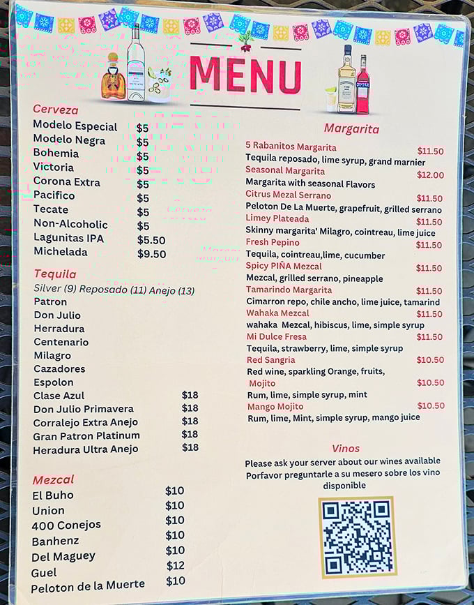 This menu isn't just a list&mdash;it's a treasure map. Follow it to tequila treasures and margarita marvels that pair perfectly with Chef Sotelo's creations.