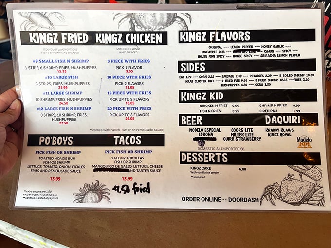 The menu reveals a seafood lover's dream with combinations that'll have you plotting return visits before you've even ordered.