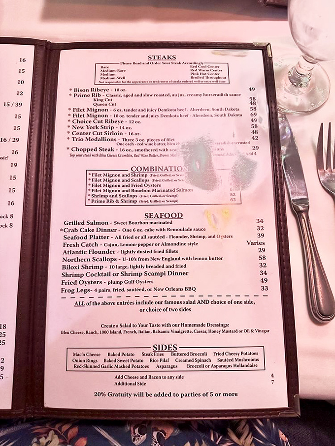 The menu reads like a love letter to carnivores. Each option promises a different route to the same destination: steak nirvana.