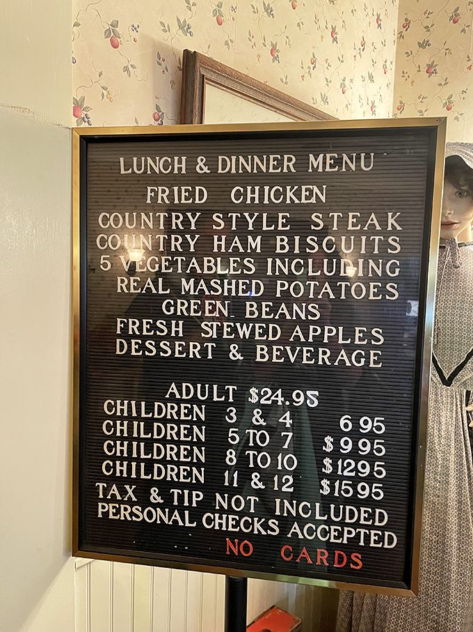 The menu board tells you everything you need to know: come hungry, bring cash, and prepare for a parade of comfort classics.