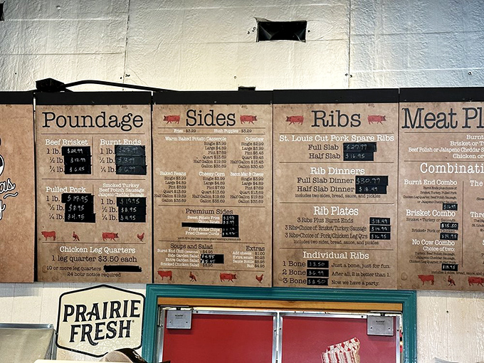The menu board&mdash;a roadmap to happiness where "Poundage" is the most beautiful word in the English language.