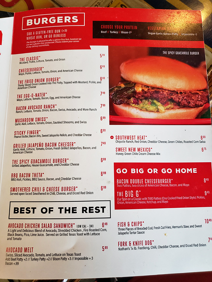 The menu reads like a love letter to burger enthusiasts. "Go big or go home" isn't just advice &ndash; it's a challenge.