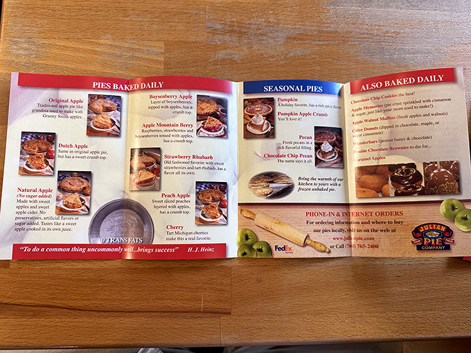 The menu that launches a thousand road trips. Each description is like a haiku to butter, fruit, and the American dream.