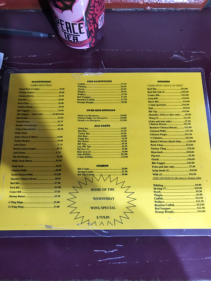 This yellow menu board is Cleveland's equivalent of finding the Dead Sea Scrolls—ancient wisdom that leads to delicious enlightenment and possibly the need for stretchy pants.