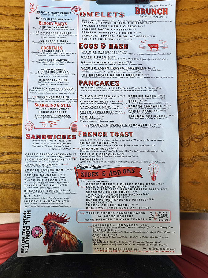 This menu reads like a love letter to comfort food &ndash; bottomless mimosas and brisket hash compete for your affection.