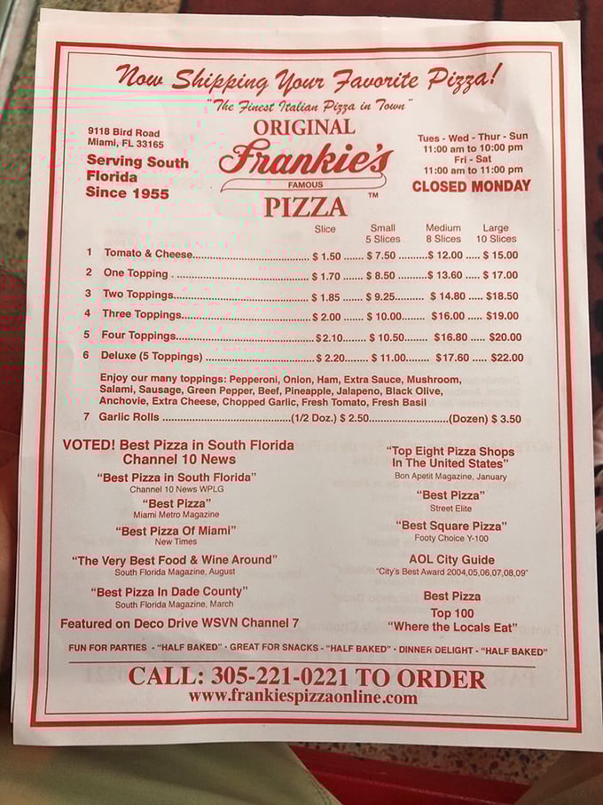 A menu that hasn't needed a trendy redesign in decades. When you're this good, you don't need avocado toast on the list.