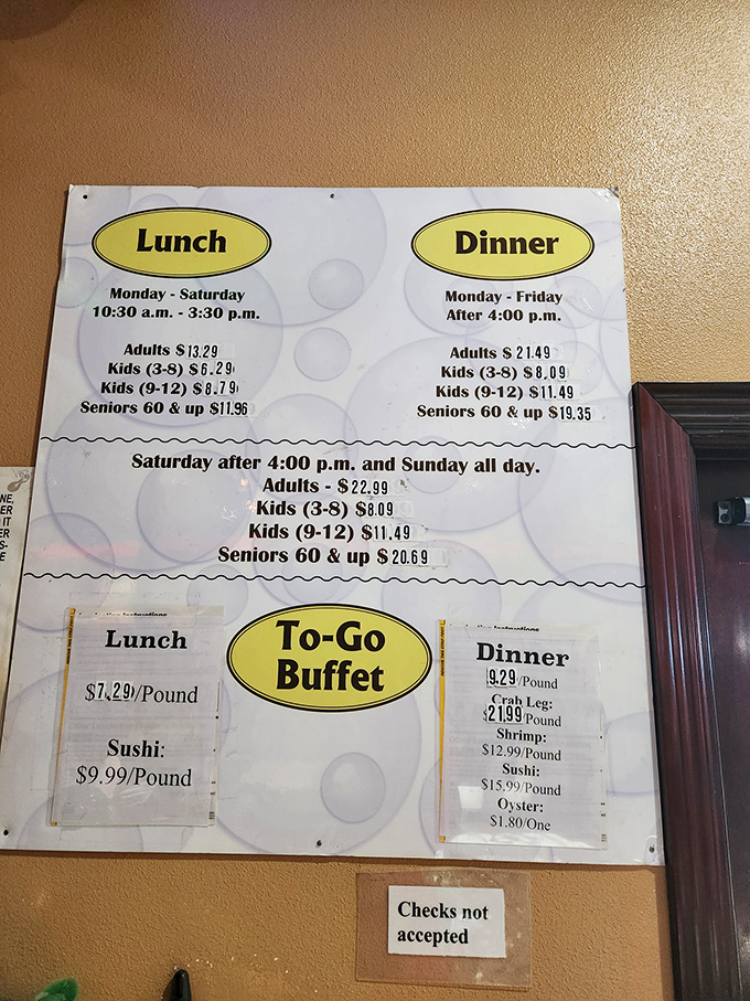 The menu board &ndash; where dreams are priced by the pound and crab legs become the currency of happiness.