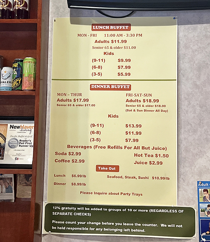 The menu board lays out the battle plan for your culinary adventure. Strategy is everything when unlimited options are at stake.