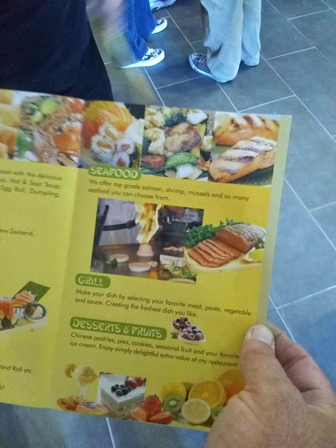 The menu reads like a passport to flavor country, with sections that promise seafood treasures and sweet finales worth saving room for.