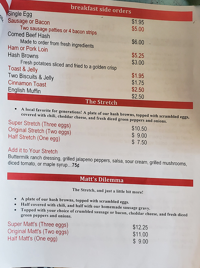 Simple, honest menu pricing that won't give you sticker shock. The legendary Stretch beckons with its promise of hangover-healing powers.