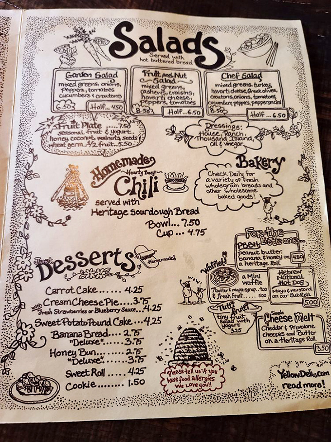 Their hand-illustrated menu is a work of art itself&mdash;doodles and descriptions that make choosing lunch a delightful challenge.