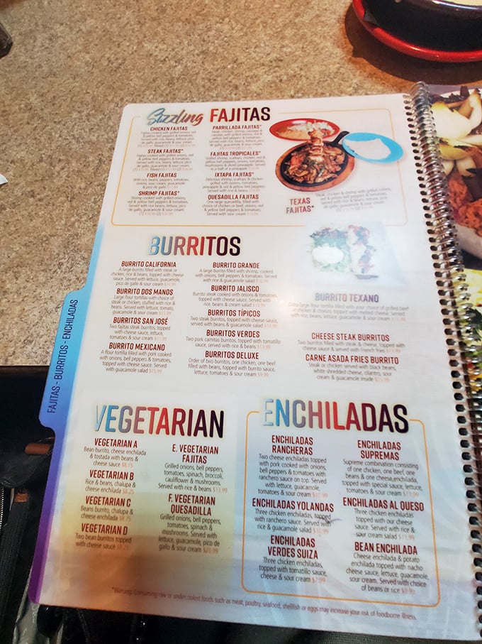 The menu reads like a love letter to Mexican cuisine&mdash;each description promising a different path to satisfaction. Choose wisely, amigos.