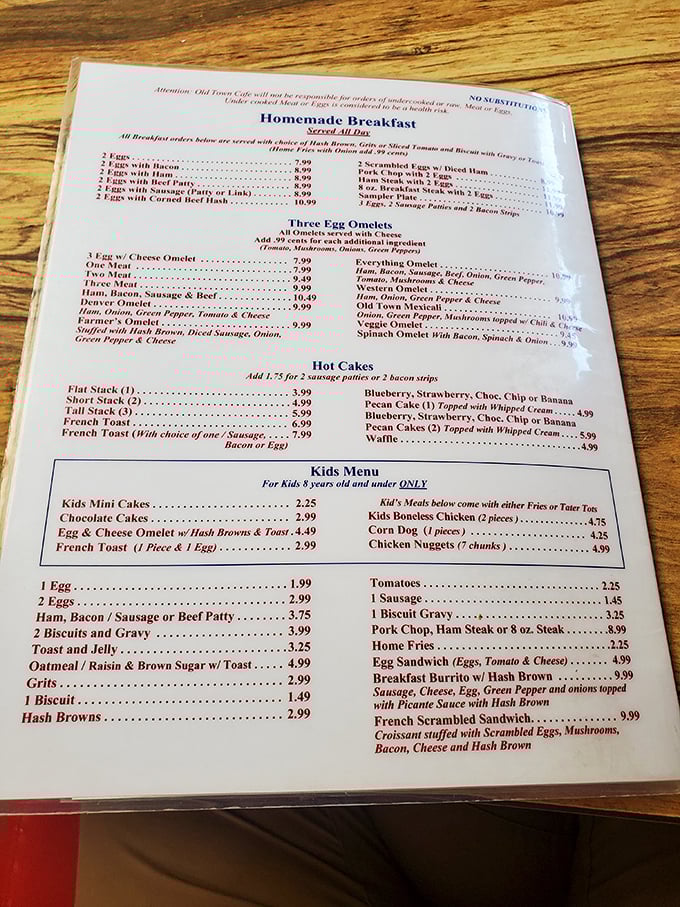 This menu is like a roadmap to happiness&mdash;where every breakfast combination is possible and prices remind you that value still exists in this world.