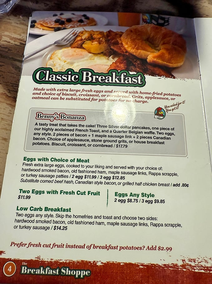 The menu reads like breakfast poetry&mdash;each description promising the kind of morning that makes you forget yesterday's troubles.