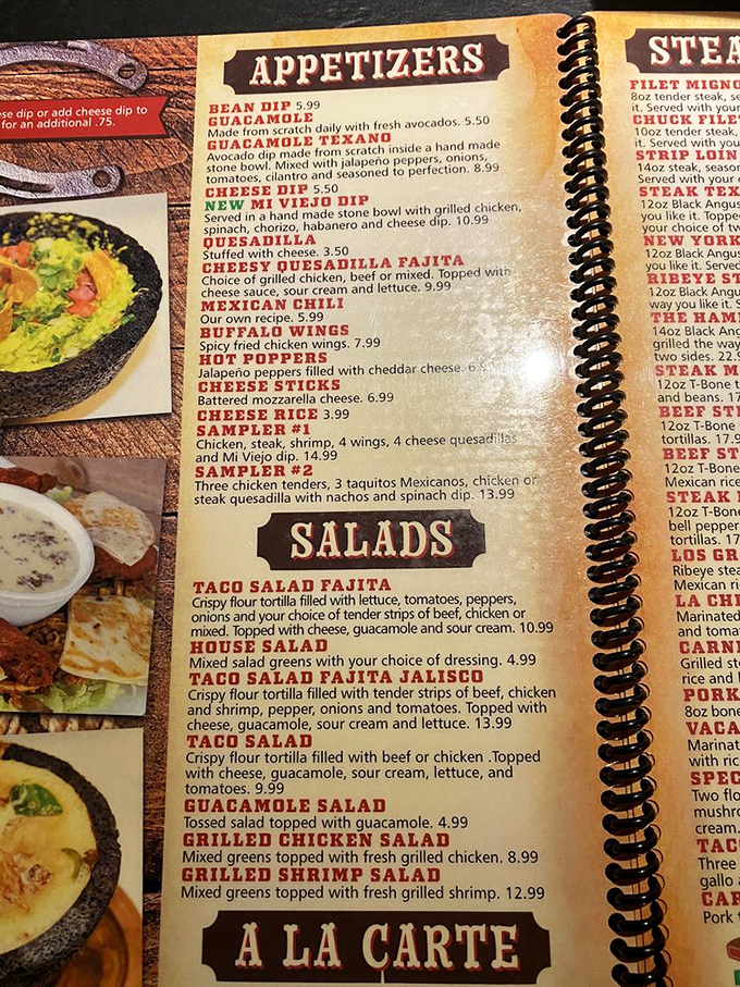 The menu reads like a love letter to Mexican cuisine, with appetizers that could easily become your main event. Decision paralysis has never been so delicious.