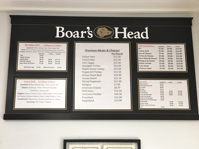 The menu board reads like a love letter to deli perfection, each listing a promise of satisfaction that locals have trusted for generations.