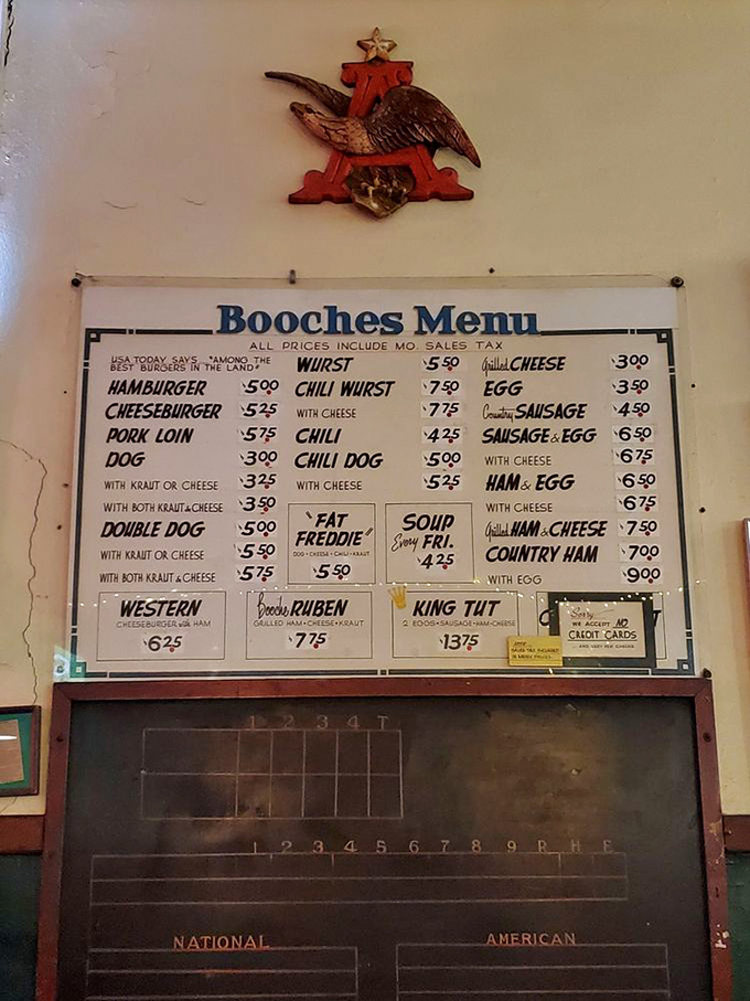 The no-nonsense menu board tells you everything you need to know &ndash; including prices with tax already calculated. That's Midwestern hospitality done right!