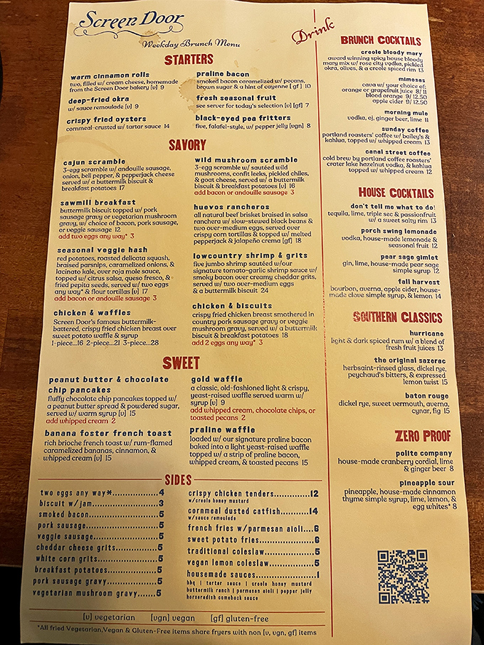 This menu isn't just a list of dishes&mdash;it's a roadmap to happiness with detours through the American South.