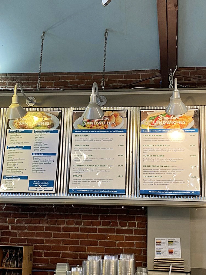 This menu board isn't just a list&mdash;it's a roadmap to sandwich nirvana. Each option promises a different journey for your taste buds.