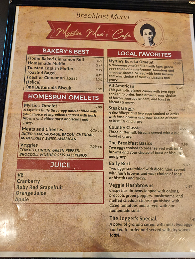 The breakfast menu reads like a love letter to morning indulgence. That Eureka Omelet has saved more hangovers than aspirin.