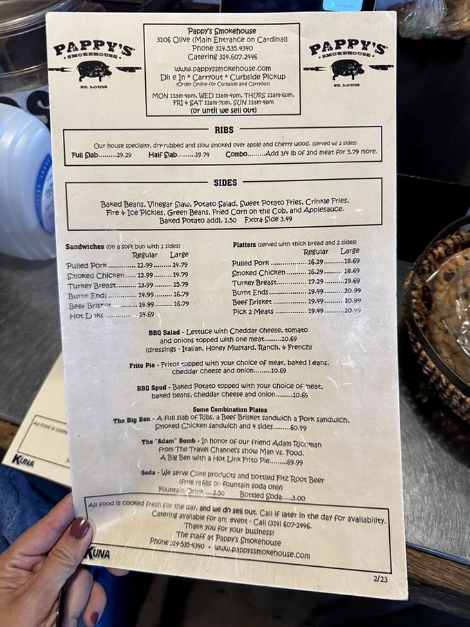 A menu that doesn't need fancy descriptions. When your food speaks this loudly, you don't need a thesaurus to sell it.