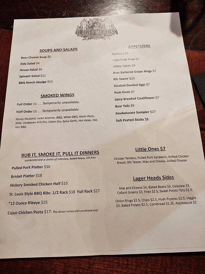 This menu isn't just a list&mdash;it's a roadmap to flavor town. "Rub it, Smoke it, Pull it" isn't just a process, it's a philosophy.