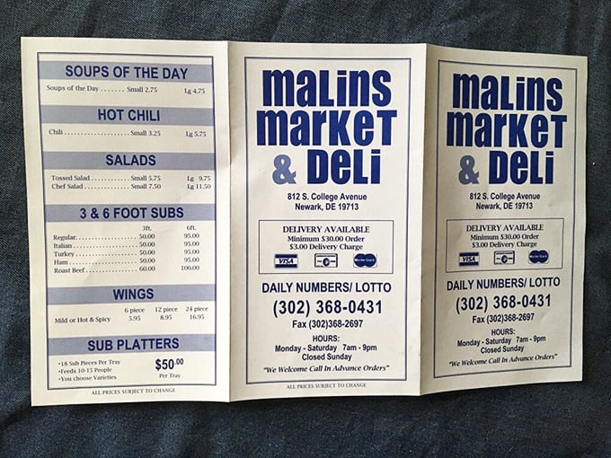 The menu at Malin's doesn't need fancy fonts or artisanal descriptions&mdash;just straightforward offerings that promise satisfaction by the foot.