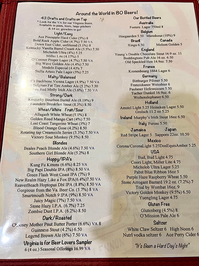 "Around the World in 80 Beers" isn't just clever marketing&mdash;it's a passport to hoppy adventures from local Virginia brews to international classics.