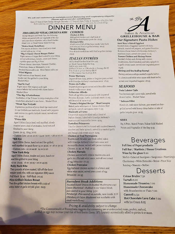 A menu that reads like a love letter to carnivores everywhere, with Italian classics playing delicious supporting roles.