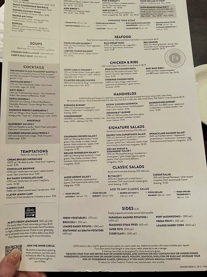 A menu that doesn't require reading glasses to decipher? Now that's hospitality. Wood-fired specialties steal the spotlight here.