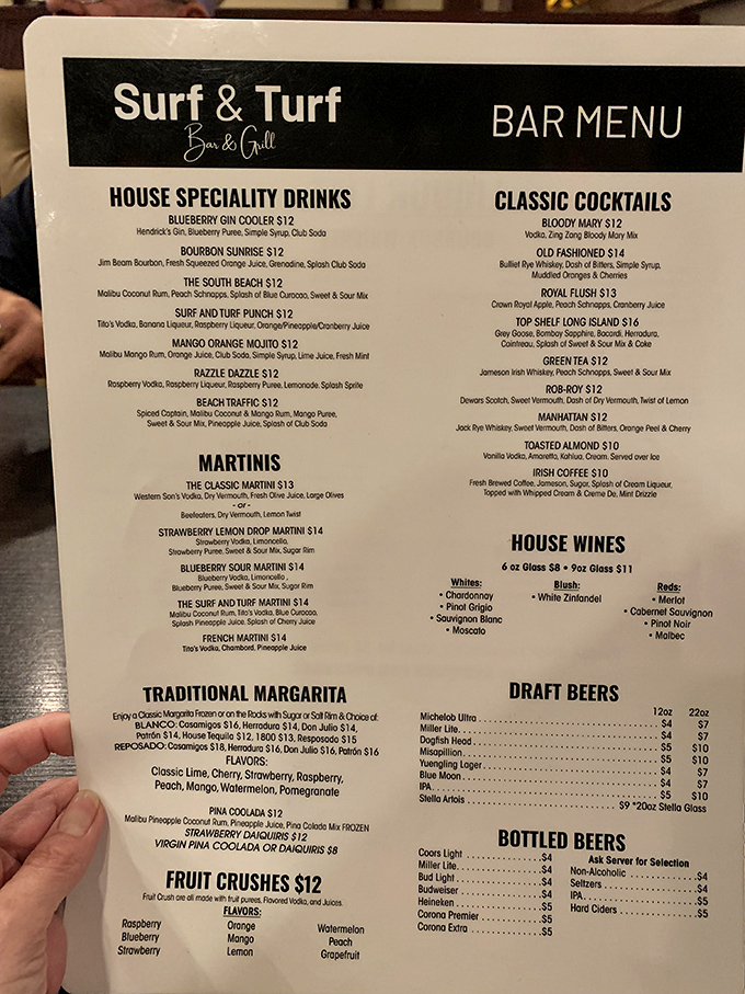 The cocktail menu reads like a vacation in liquid form. That Blueberry Gin Cooler is practically begging to be your new summer fling.