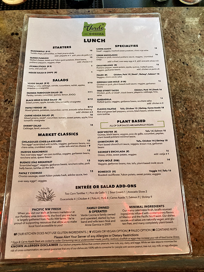 This isn't your typical "combo plate #4" Mexican menu. Verde Cocina's offerings read like a love letter to both traditional Mexican techniques and Pacific Northwest bounty.