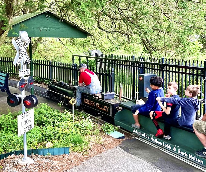 All aboard the Auburn Valley Railroad! Nothing brings out your inner child faster than a miniature steam train chugging along its own private track.