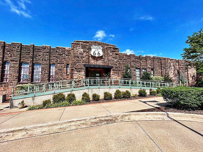 Not just another roadside attraction, the Route 66 Interpretive Center tells America's highway story through sandstone walls that have witnessed it all.