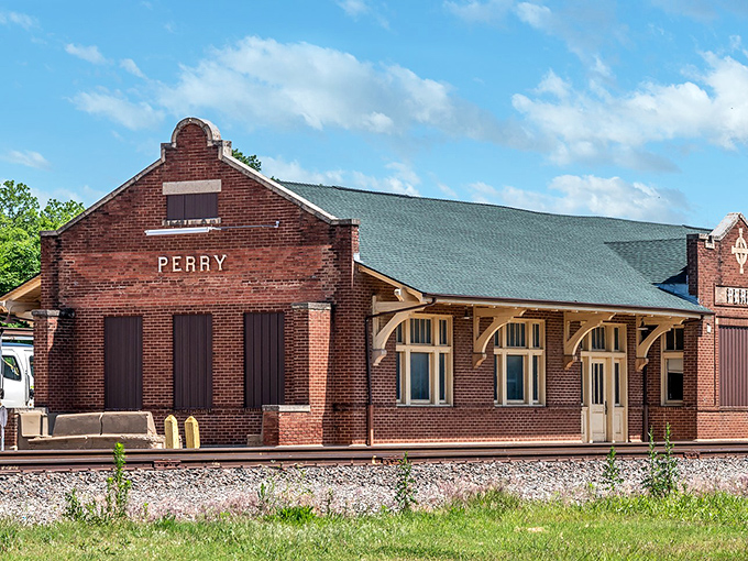 The beautifully preserved Santa Fe Depot whispers of a time when trains brought the world to Perry's doorstep. All aboard for a trip back in time!