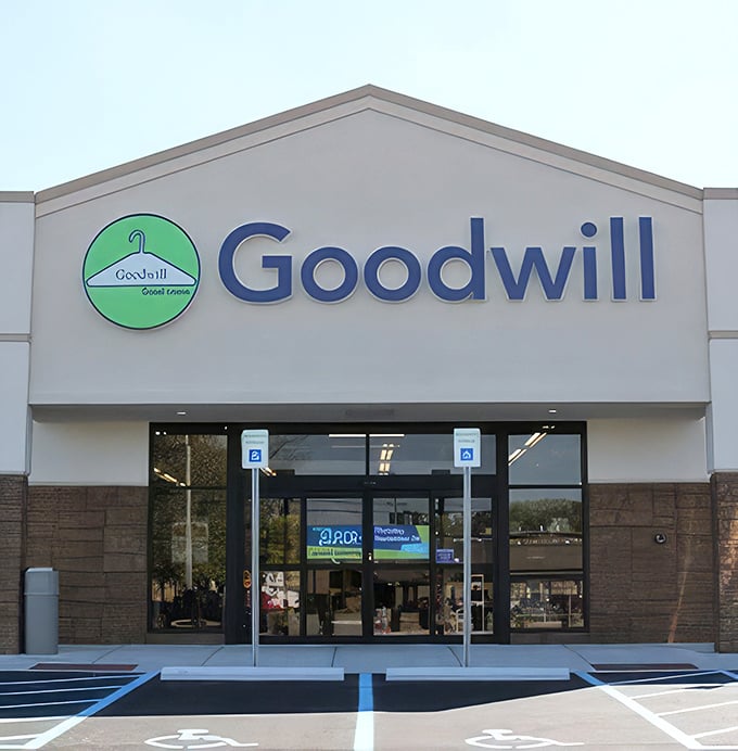 The entrance might look ordinary, but it's actually a portal to the most democratic shopping experience in Indiana.