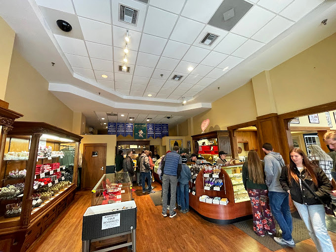 The universal language of chocolate brings people together. Notice how nobody's checking their phone? That's the power of cocoa.