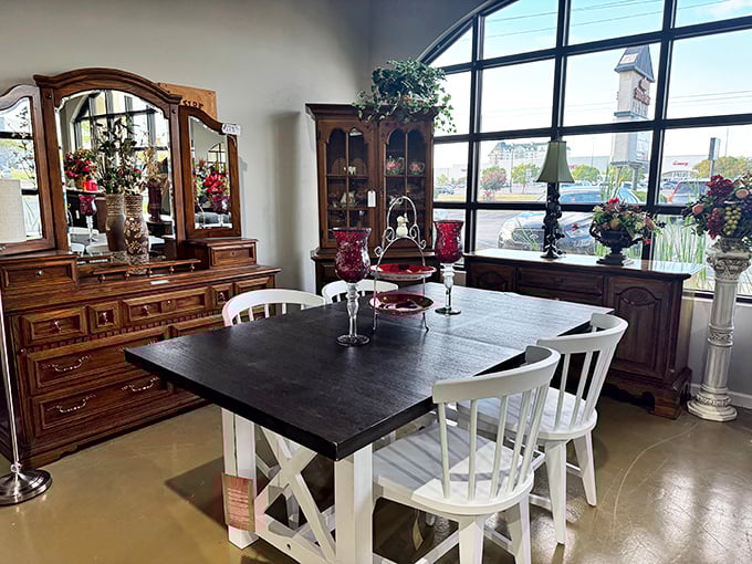 This dining vignette isn't just furniture&mdash;it's a ready-made family heirloom display where memories haven't happened yet but somehow feel inevitable.