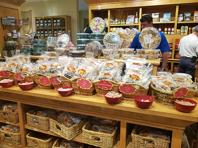 Decisions, decisions! The display case at Priester's is the adult equivalent of a kid's candy store&mdash;except everything contains pecans.