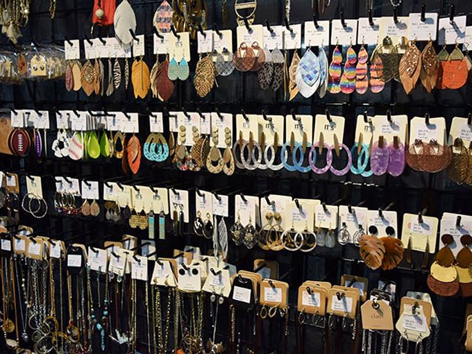 A kaleidoscope of earrings that would make Elizabeth Taylor pause mid-sentence. Each pair tells a different story from a different decade.