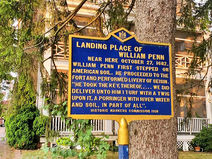 William Penn's first footsteps on American soil happened right here in 1682, making this spot the ultimate historical humblebrag for Delaware.