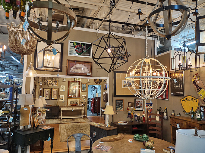 Suspended in midair like planets in a vintage solar system, these light fixtures could transform any dining room from basic to brilliant.