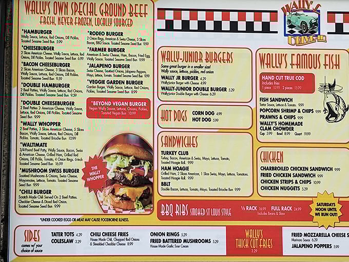 This isn't just a menu&mdash;it's a roadmap to happiness. The Wally Whopper isn't a burger; it's a life-changing experience waiting to happen.