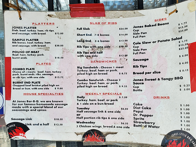 A menu that cuts straight to the chase&mdash;no flowery descriptions needed when your barbecue speaks this eloquently.