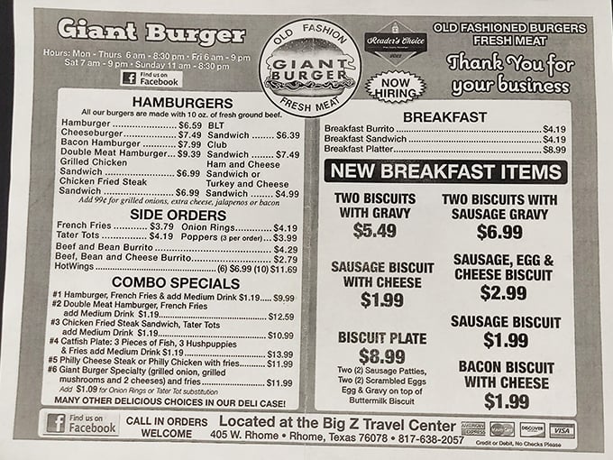 A menu that cuts right to the chase: burgers, breakfast, and everything that makes America's roadside cuisine great.