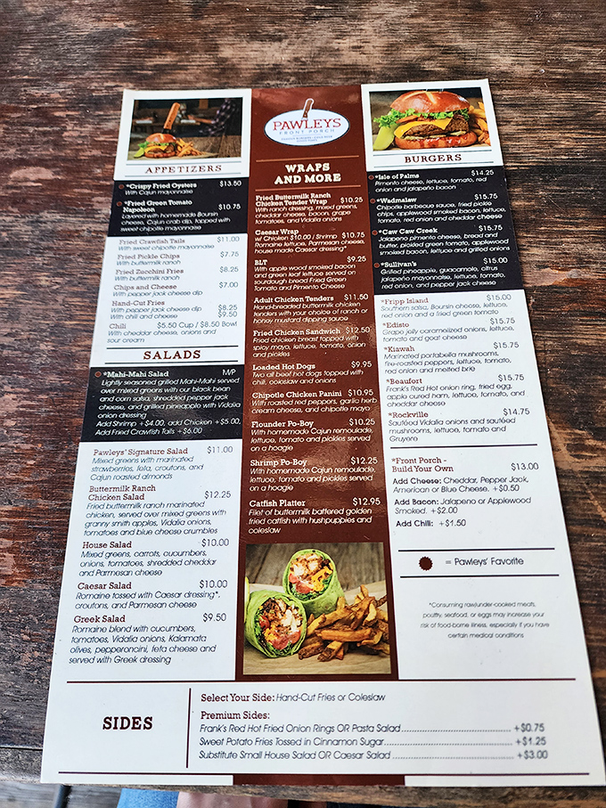 This menu isn't just a list of options &ndash; it's a roadmap to happiness with South Carolina's coastal towns as delicious destinations.