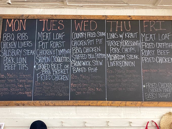 The weekly menu board at Matthews is like reading a love letter to Southern cuisine. Friday's roast beef has a following that borders on religious.